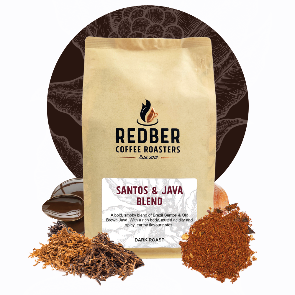 Brazil Santos & Old Brown Java Coffee Blend | Coffee Beans | Redber – Redber Coffee