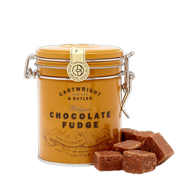 Cartwright & Butler Belgian Chocolate Fudge in Tin | Stocking Filler ...