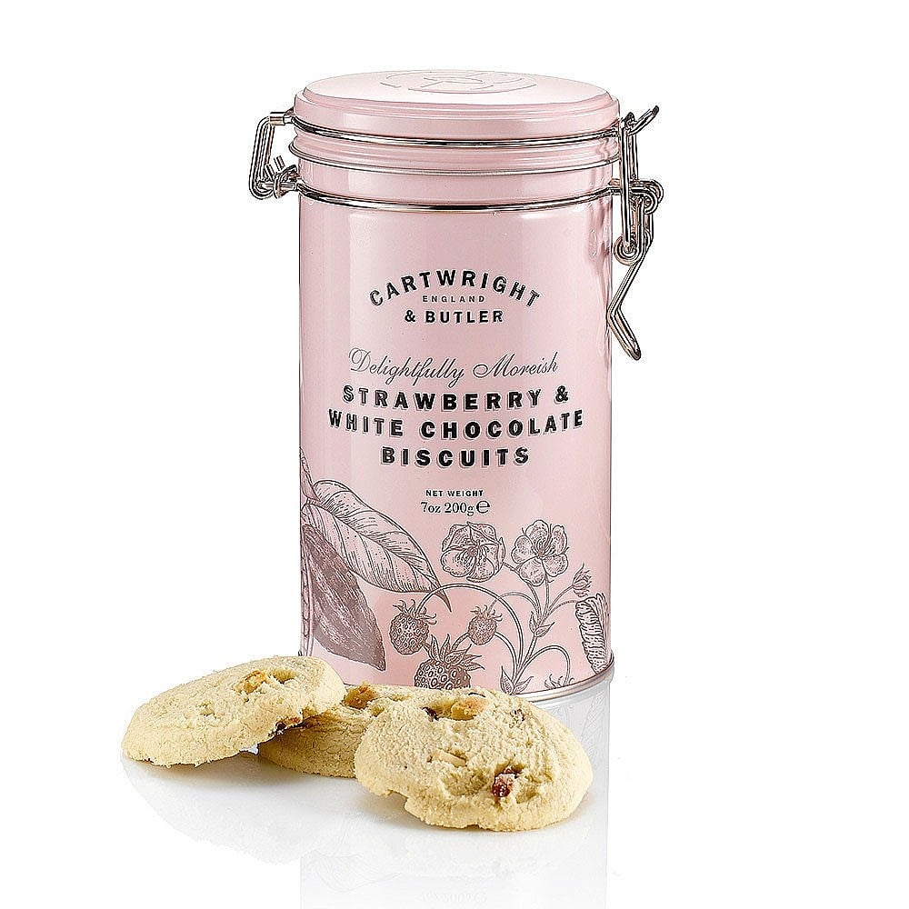 Cartwright & Butler Strawberry & White Chocolate Biscuits Tin – Redber ...