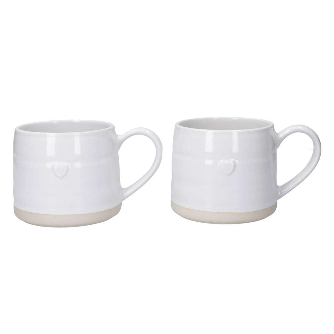 Mikasa Farmhouse Heart Stoneware Mugs White | Redber Coffee
