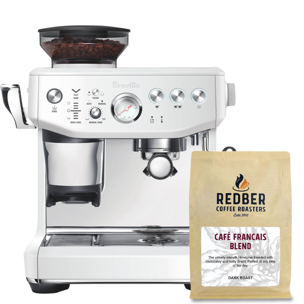 Sage The Barista Express Impress Coffee Machine - Sea Salt | Redber Coffee