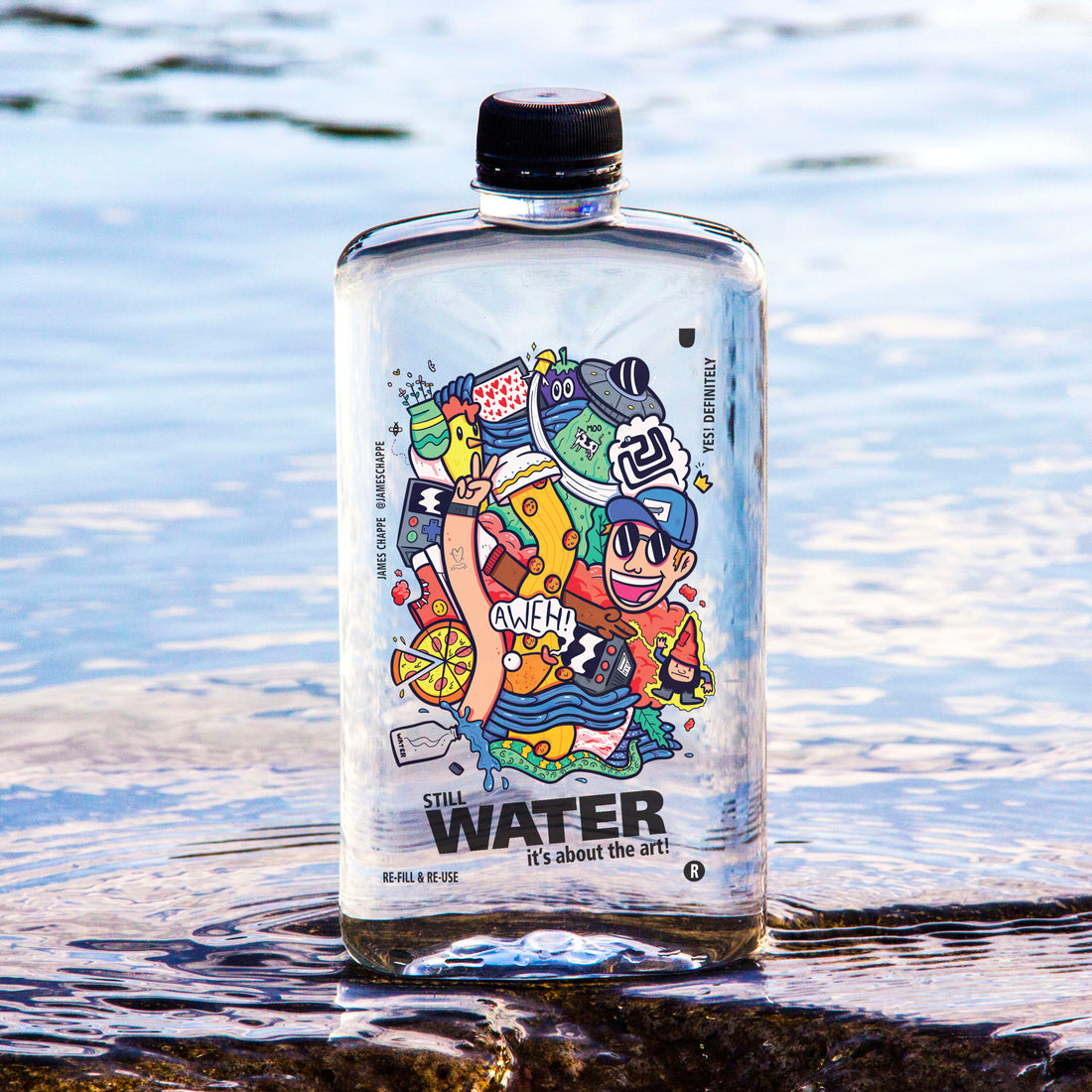 Yes! Definitely Bottled Water 500ml Featuring Design by James Chappe ...