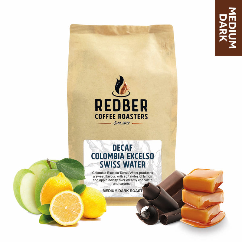 Colombia Excelso Swiss Water Decaf Medium-Dark Roast - Smooth ...