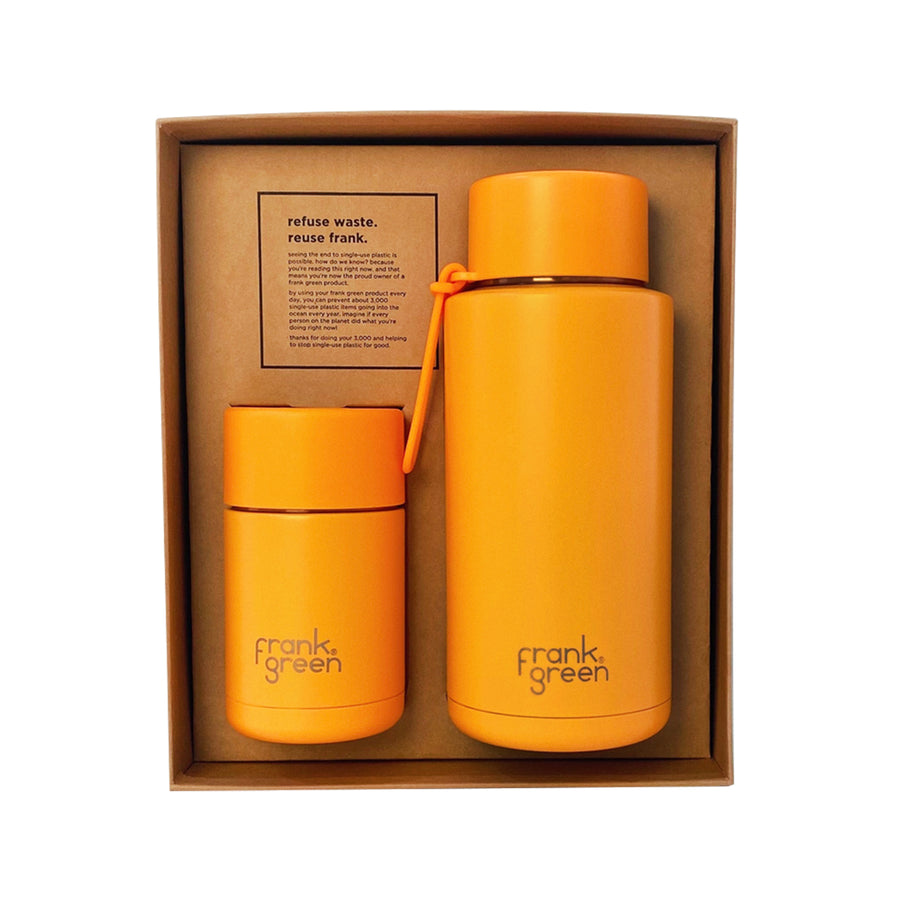 Frank Green My Eco Ceramic Cup Gift Set - Neon Orange | Redber Coffee