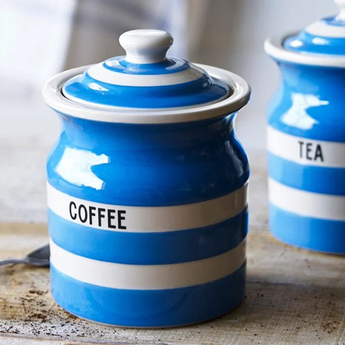 Cornishware Cornish Coffee Storage Jar - Blue | Redber Coffee