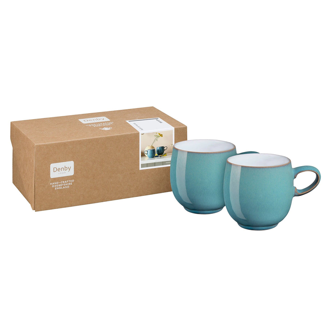 Denby Azure Small Curve Mugs - Set of 2 | Redber Coffee