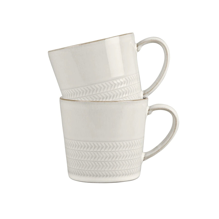 Denby Natural Canvas Textured Mugs - Set of 2 | Redber Coffee
