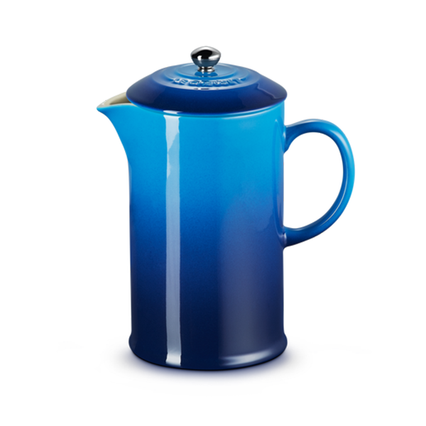 Le Creuset Stoneware Cafetiere - Azure Blue | Redber Coffee