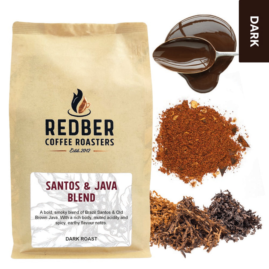 Brazil Santos & Old Brown Java Coffee Blend | Coffee Beans | Redber – Redber Coffee