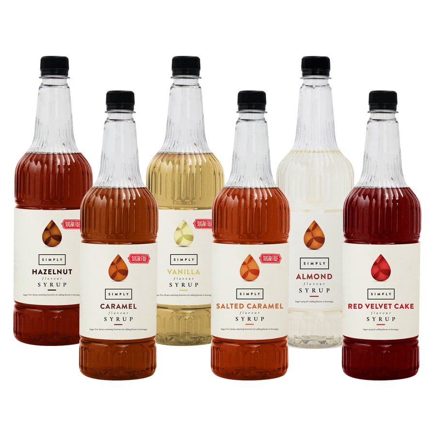 Simply Mixed Case of 6 x1 Litre Coffee Syrup | Redber Coffee
